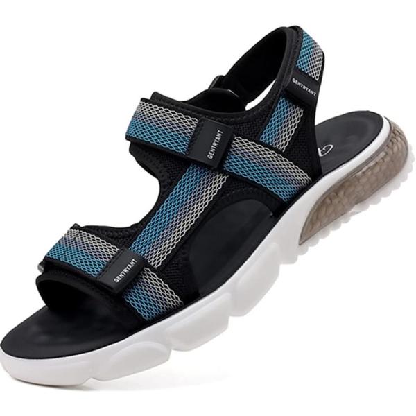 【発売日：2024年04月23日】長時間の着用もラクラク： サンダル メンズの安定感で、ラクして美脚が手に入れるスポーツサンダル。外用サンダル、足に心地よくフィットするフラットソールで脚への負担を軽減。高級素材： 履き心地と歩きやすさを追求...