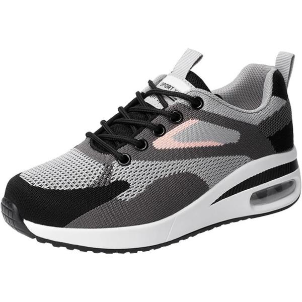 【発売日：2024年04月24日】靴 ビジネス スニーカー ランニングシューズ 厚底 ウォーキングシューズ レディース 幅広 甲高 スニーカー 黒 疲れにくい 人気 エアー 厚底スニーカー 黒 韓国 ウォーキングシューズ 防水 4e ウォー...