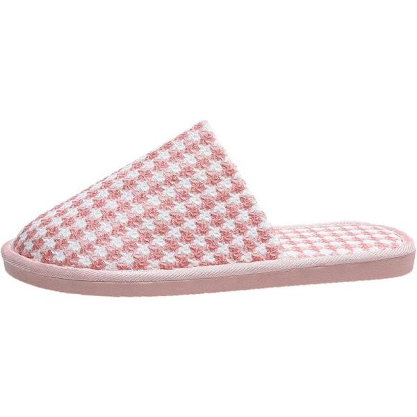 【発売日：2024年03月14日】ヒールのタイプ:フラットスリッパレディース厚底冬秋滑り止め付快適来客用部屋用室内履きルームシューズ暖かいレディースルームシューズレディース冬スリッパ洗えるおしゃれスリッパ人気静音滑り止め付超軽量室内履きルー...