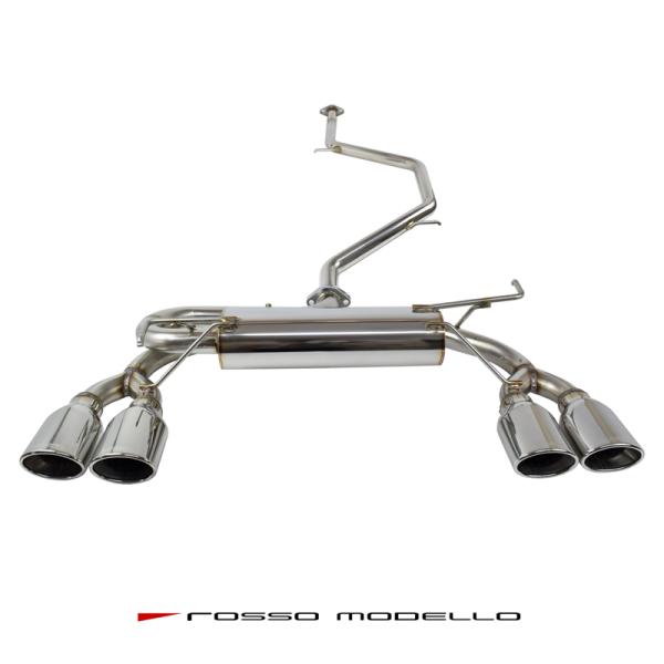 【発売日：2023年12月15日】新型プリウス用4本出しマフラーロッソモデロ　DUALIST EX-FOUR・テール出口径：φ115-80mm（SUS304オーバルデュアル）×4・メインパイプ径：φ50.8（SUS304）・リアピース交換タ...