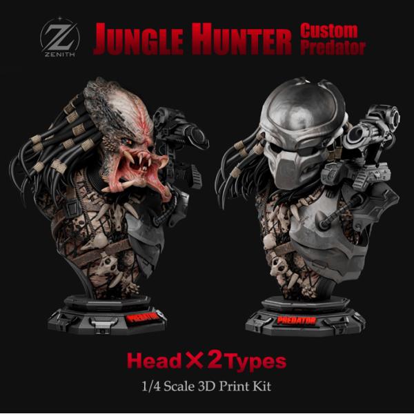 JUNGLE HUNTER（Custom Predator）1/4scale Bust kit【予約受付中】Zenith Studios3D Print Model kitサイズ：約1/4スケールクラスバスト高さ：約26cm（台座込み）この...