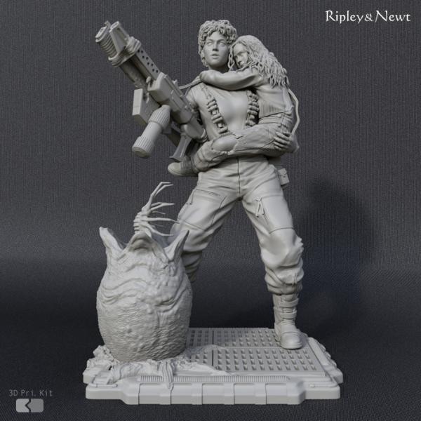 Ripley &amp; Newt 1/6scale kit【予約受付中】Marco art3D Print Model kitサイズ：1/6スケール※組み立てと塗装はされておりません。