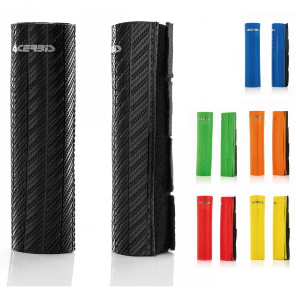 ベルクロで簡単着脱６色設定でドレスアップにも最適厚さのあるラバー素材を採用した、プロテクト性能抜群のアッパーフォークカバー。装着はベルクロ式で着脱が容易で洗車もカンタンです。表面は高級感のあるカーボン柄。バイクに合わせられる６色設定でドレス...