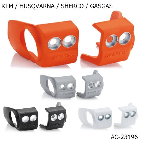 ※アクスルシャフトを抜く時は、カバーを取り外して下さい。■ 商品情報・品番： AC-23196・品名： ACERBIS　フォークシューカバー (KTM / HUSQVARNA / SHERCO / GASGAS)・適合車種：＜HUSQVAR...