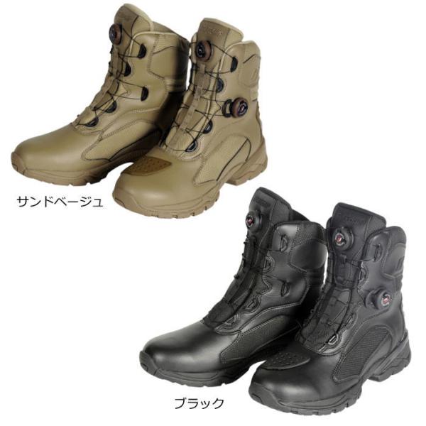 素早い脱着を可能とするSPINONシステムを２つ装備し、履き口と甲部分をそれぞれ独立して調整可能。様々な場面で高いグリップ力を発揮するオリジナルソールや透湿防水フィルム「ヴォクサーム」を用いた多用途ライディングブーツ。商品名：フラッグシップ...