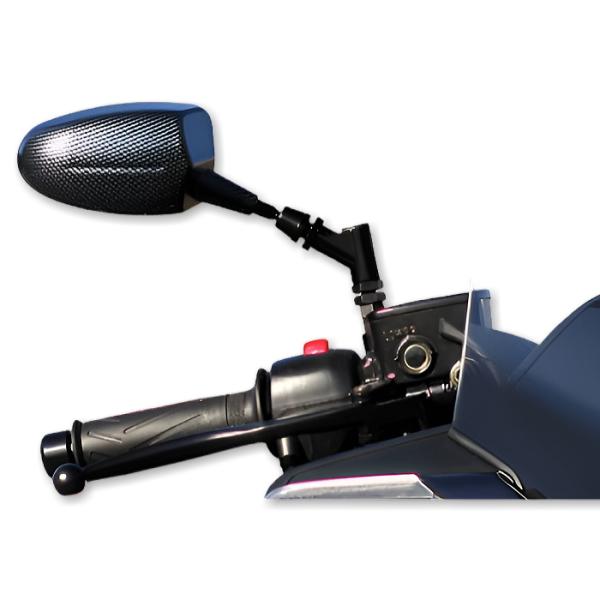 スタイルとバイクに合わせて選べるストリートタイプミラー。カーボンルック仕様のスポーツスタイル。■ 商品情報・品番： LK-5026R(右用）、LK-5026L(左用）・品名： LUKE スポーツカスタムミラー・ネジ径： 10mm【重要！ご注...