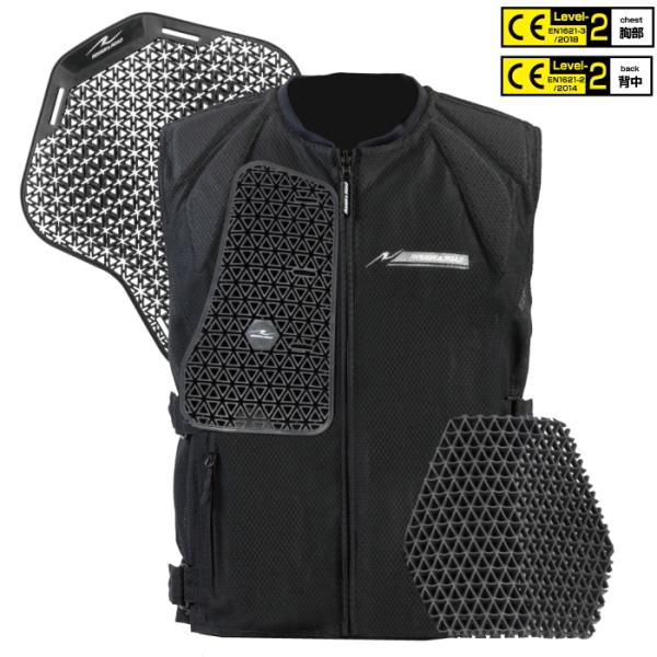 ★こちらの商品は　【ラフアンドロード横浜店（実店舗）】でも　ご確認・ご相談いただけます。胸部、背中に高い柔軟性と通気性を併せ持つCEレベル2認証プロテクターを標準装備したプロテクションベスト。 インナー/アウターのどちらでも着用して違和感の...