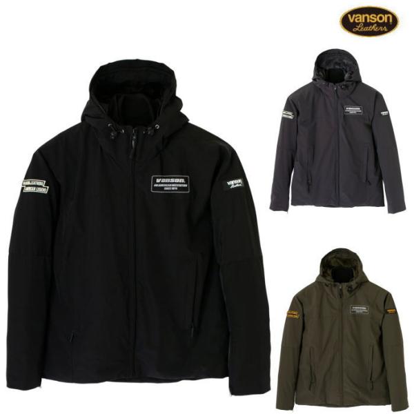vanson trooper/s フーディージャケット専用着脱式ネックウォーマーの装備で保温効果抜群。PU加工+透湿防水フィルム内蔵の二重構造で防風・撥水機能がアップ。ジャケット本体は中綿入りで保温効果がアップ。袖口にインナーカフを装備し隙...