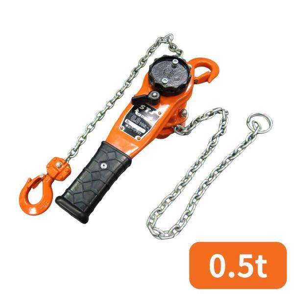 タフレバー荷締機用途:巻き上げ、巻き下げ、締め付け、引き寄せ【特長】●ワンタッチ遊転装置　遊転操作(チェーンの早送り、長さ調整)はニギリを半時計方向に回すだけで可能です。万一負荷がかかれば自動的にブレーキがかかります。●ブレーキのくいつき、...