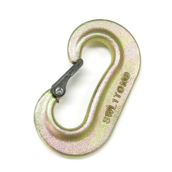 大手運送会社様ご用達の商品ですCカン●ワイヤー、スリングベルト等の接続・取付け・絞込みや吊り具等のフックとしてご使用ください。使用荷重:1.0t材質:スチールサイズ:63mm×115mm×14mm重さ:0.26kg【注意事項】在庫状況によっ...