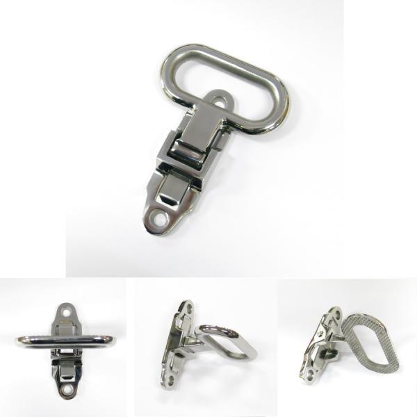 STP01折りたたみ式ステップ金具(ステンレス製)サイズ:ヨコ120mmタテ168mm奥行き24mm(開いた場合115mm)重さ:0.6kg材質:ステンレス取り付け部穴径:10パイ(2ヶ所)注:取り付けボルトは付いていません。【注意事項】在...