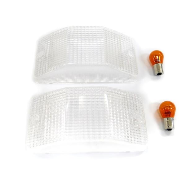 トラックの荷台サイド部分ウインカー用のクリアレンズです。L&amp;Rセット24V25Wオレンジ球2個付KOITO用ネジ間サイズ:154mm●注意事項ご注文時に必ずレンズの刻印と形状をご確認下さい。