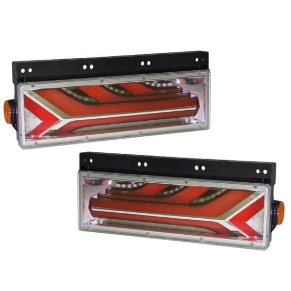 流鏑馬やぶさめメッキ調LEDテールランプメッキ調レッドVer DC24V右側：LEDRCL-5RE左側：LEDRCL-5LE※左右セットで必要な場合は、右と左それぞれ数量1を入力して注文手続きをお願いします。※三菱ふそうの車には取付け不可で...