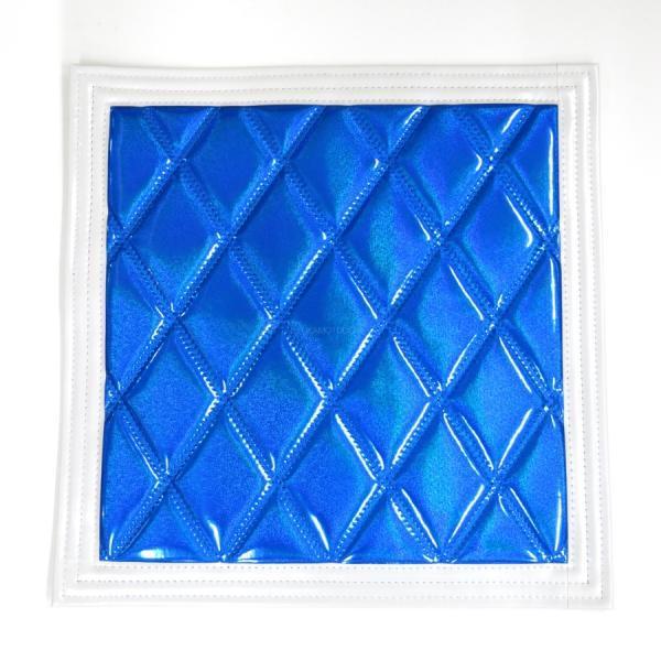 JET きら角型泥除けカラー:本体/表ブルー　裏黒　フチ白厚さ:約10mmサイズ:横430×縦250品番:523834JANコード:4976383390198