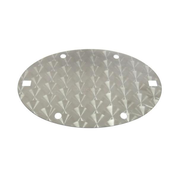 JET524468　エンブレムプレート　ウロコ　穴有　17レンジャーフロント周りを個性的にシャープに決めます!さりげないこだわりが、フロントフェイスの格を上げる。日野 17レンジャー専用の「ウロコ柄」エンブレムプレートです。純正エンブレムの...