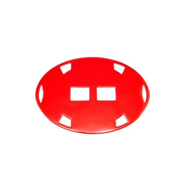 パールレッドが鮮やかに彩る!!日野用　エンブレムカスタムステッカーパールレッド　アクリルベース付き【適合車種】日野'17レンジャープロ(H29.5〜)●取付方法1.エンブレムを車体から外します。2.アクリルベースにステッカーを貼りつけます。...