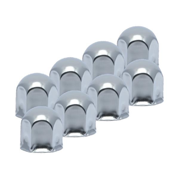 500292 丸型ナットカバー50L 41mm ステンレス 8個入材質：ステンレス / クロームメッキサイズ：ナット径 / 41mm　　　　高さ / 50mm（フロント、リヤ共用）入数：8個入【注意事項】●運行前に必ず緩みや破損が無いか点検...