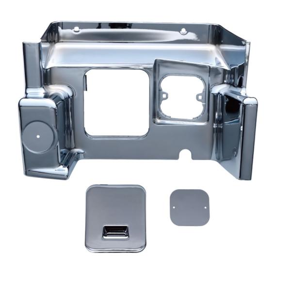 ジェットイノウエ572462メッキサイドステップパネルエアループプロフィア/NEWプロフィア後期用（H19.6〜H29.4）左側単品 助手席側交換式材質：樹脂/クロームメッキ※左側：キャブを操作する際にフロントパネル裏にあるレバーを引くと操...