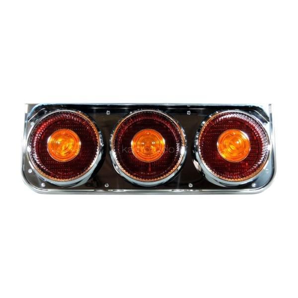 【メーカー倉庫手配品】JB丸型3連スカイラインテールランプ L/Rセットレンズカラー：赤/黄ウインカーリレー:付き※ウインカーが流れるリレーテールレンズ:赤センターレンズ:黄サイズ:645mm×230mmJBコード：9241019■取り寄せ...