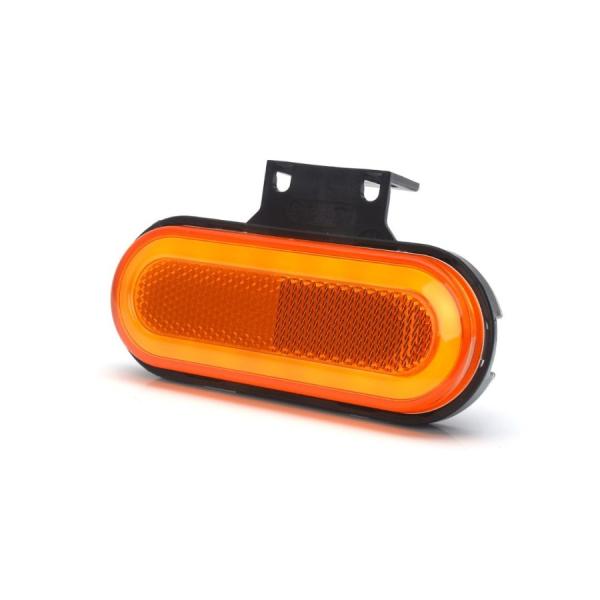 WAS製のサイドマーカーです。【WAS Position lanp/clearance light W198】シンプルで洗練されたデザインとゆったりとした角の丸さがユーロらしさを感じさせます。楕円形のラインに縁が光ります。DC12/24V対...