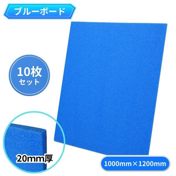 【時間指定不可】【北海道・沖縄・離島は配送不可】【個人宅配送不可】※お届け先は会社住所をお願い致します。酒井化学工業ブルーボード（10枚セット）厚さ：20mmサイズ：1000mm×1200mm飲料輸送の決定版ブルーボード緩衝材！大手飲料メー...