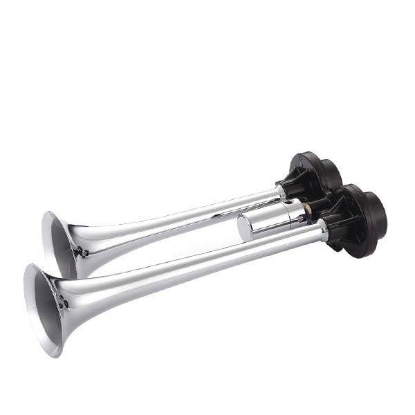 DSL450 ニッケン　D型セミロングヤンキーホーン音質:中音筒部カラー:クローム全長:370mmホーンもこだわるならやはりエアーホーン!ルート2のオススメ信頼のホーンブランドNIKKEN製のD型ボデーのエアーホーンシリーズです。ご注文の際...