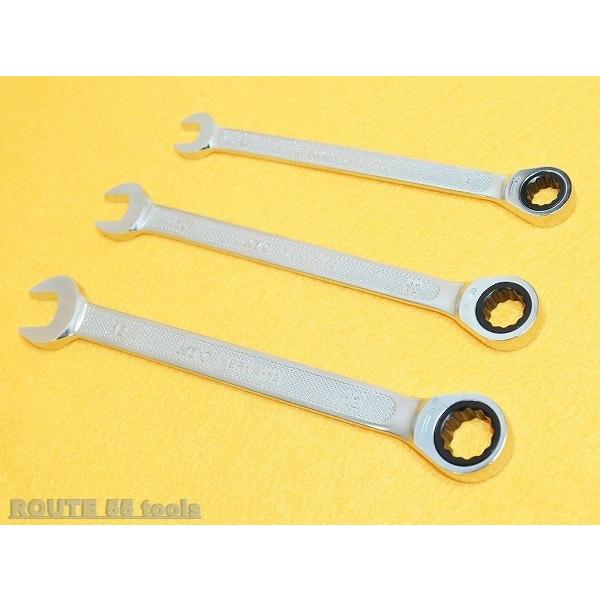 ●KTC ラチェットコンビレンチ 3本 セット MSR1A-08・10・12●ラチェットコンビネーションレンチ（ストレートタイプ）　・MSR1A-08，10，12　・メーカー小売参考価格(税込） 合計 6,631円　・本締め可能です。　・ラ...