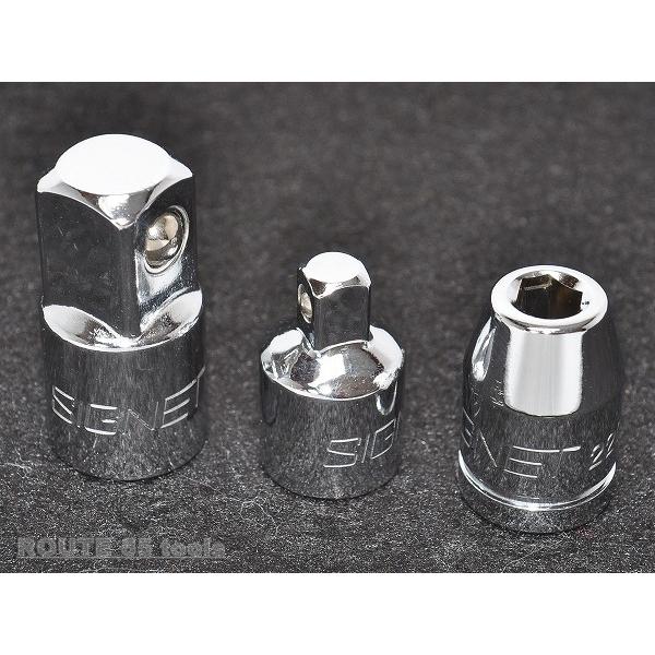 ●SIGNET シグネット 9.5sq 3/8 変換 ソケット ビット アダプター セット●9.5sq(3/8)×6.3sq(1/4) ソケットアダプター　　　・3/8DRのラチェットハンドル等で1/4ＤＲのソケット等を使用する際に　　アダ...