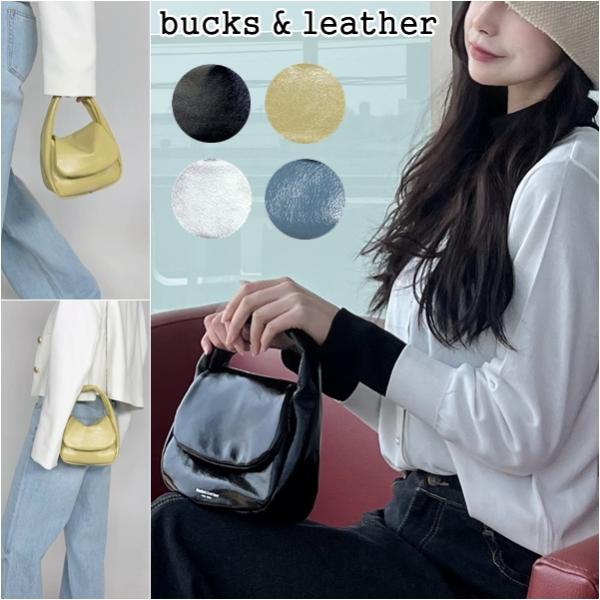 韓国の革製品ブランドbucks &amp; leatherのミニバッグです。ソフトな天然牛革がフワッと体に馴染みます。マグネットフラップで開閉がラクラク♪チェーンが付いているので、ポシェットとしてもお使いいただけます。サイズ : 高さ16c...