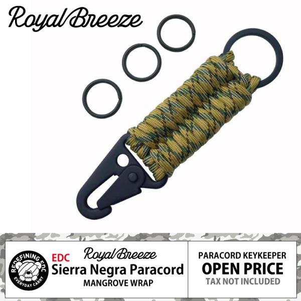 【商品名/Title】Royal Breeze Sierra Negra Paracord Mangrove Camouflage Fat Wrap 【説明/Description】日本製ダールブラックの真鍮メッキ金具を使ったパラコードキー...