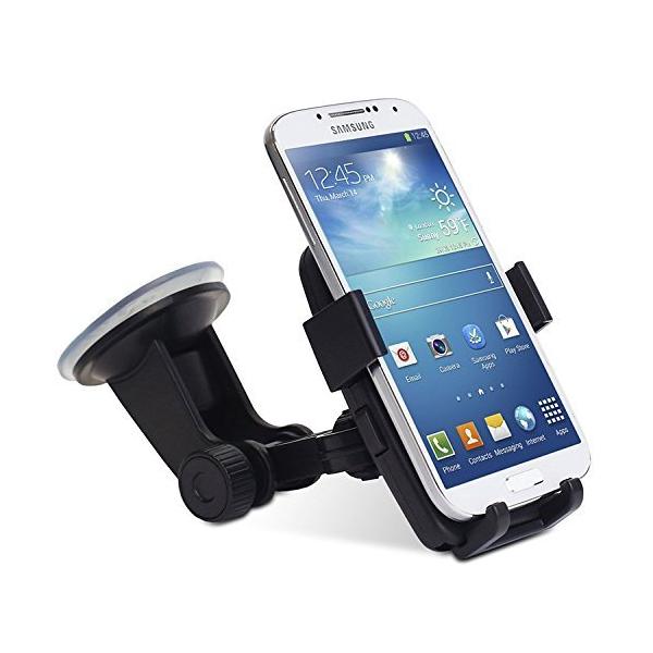 【送料無料】スマートフォン車載ホルダー 携帯ホルダー 360度回転可能 ゲル吸盤式スマホ・携帯 モバイル車載スタンド/カーマウント/車載用マウント iPhone 6 plus / 6 / 5 S / 5 C / 5 Sony Xperia ...