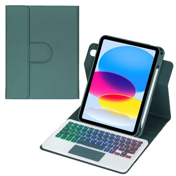 6カラー/ iPad  A16  第10世代 用 / 360度回転式 7色バックライトキーボード付き ケース / タッチパッド搭載 /360度回転＆縦横対応 / 分離可能なBluetoothキーボード / アイパッド/ Backlit ke...