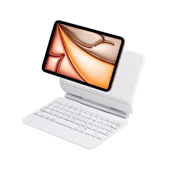 アイパッドミニ  / iPad mini(A17 Pro) / iPad mini6 /タッチパッド搭載キーボード付ケース / 磁気吸着  マジックキーボード仕様  脱着式  US配列  ローマ字入力 ワイヤレス bluetooth リチウ...