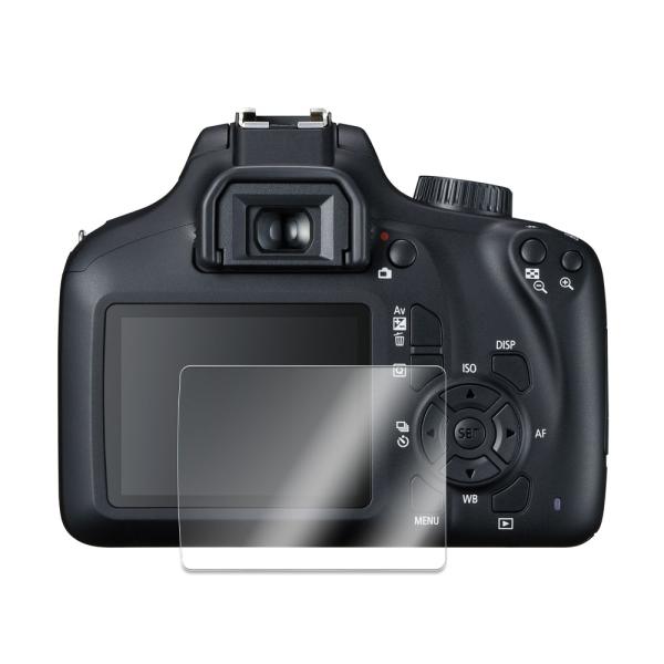 CANON EOS 4000D 用に設計されています。フィルム自体のシリコン自己吸着層により、位置を合わせて上から軽く置くだけで気泡が入ることなく誰でも簡単、綺麗に貼ることができます。