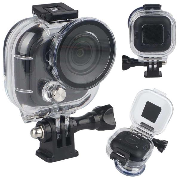 インスタ360 GO ウルトラ Insta360 GO Ultra 防水ケース、水中ダイビングケース、ブラケットアクセサリー付き  防水防塵保護ハウジング 60M /196FT