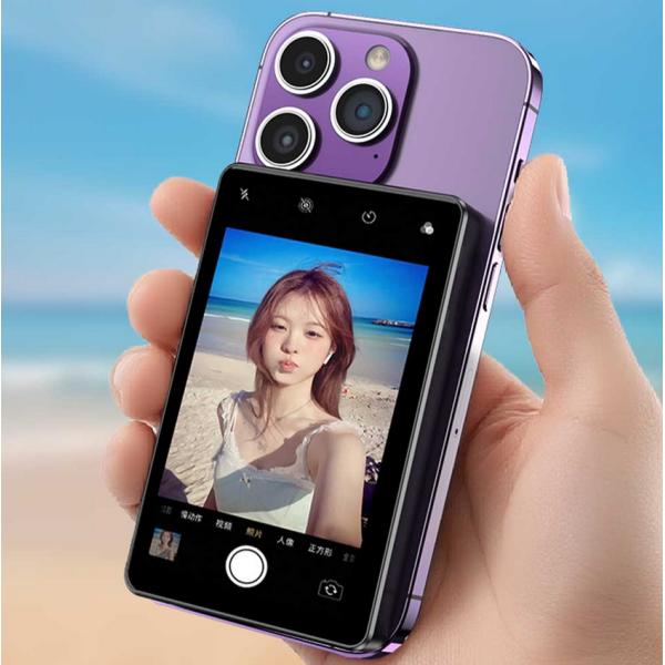 5.2インチ画面を備えたマグネット式ワイヤレスミニセルフィーディスプレイです。コンパクトなサイズで持ち運びやすく、使いやすさも抜群です。Bluetooth撮影、フルスクリーンまたは1：1画面調整、ミラーモード切り替えなどの機能を搭載しており...