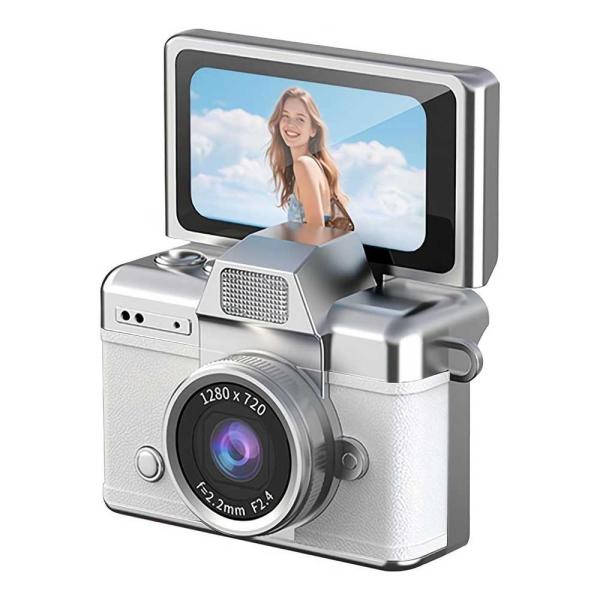 超小型デジタルカメラ LK-027 ミニカメラ 180°回転セルフィースクリーン 自撮り対応  HD720P 1280×720 動画撮影 写真撮影コンパクト 日本語説明書付き Type-C 充電 メモリ拡張対応 手ぶれ補正 ビューティーフィ...