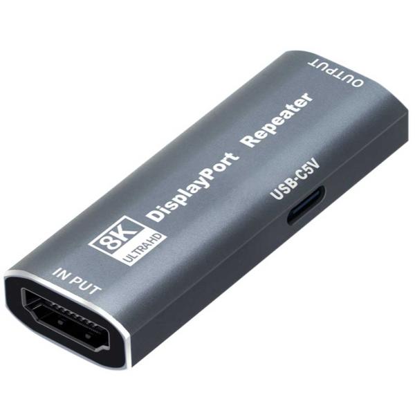 DisplayPort （メス）−DisplayPort （メス）X1個DisplayPort ケーブルの長さが足りない時に継ぎ足して使います。8ＫDP 1.4 最長最長20mまでの異なる接続距離に対応ビデオソースから最大で13m離れた場所...