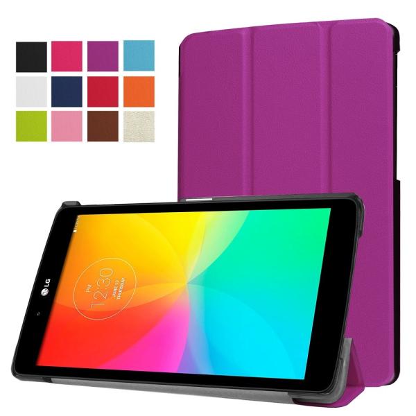 送料無料　 LG G Pad 3 8.0 V525 8インチ タブレット専用 ケース　三つ折　カバー　薄型　軽量型　スタンド機能　高品質PUレザーケース☆全11色