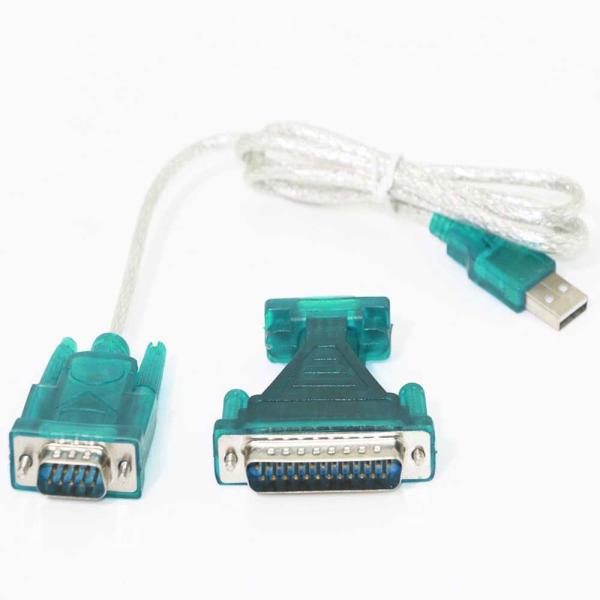 RS232C  USB DB9ピン  シリアル変換ケーブル80cmパラレル(D-sub25ピン・オス) - DB9メス アダプタ 付属1.【USB-RS232 DB9ケーブル】このUSB 2.0からRS232オスDB9シリアルケーブル経由で...