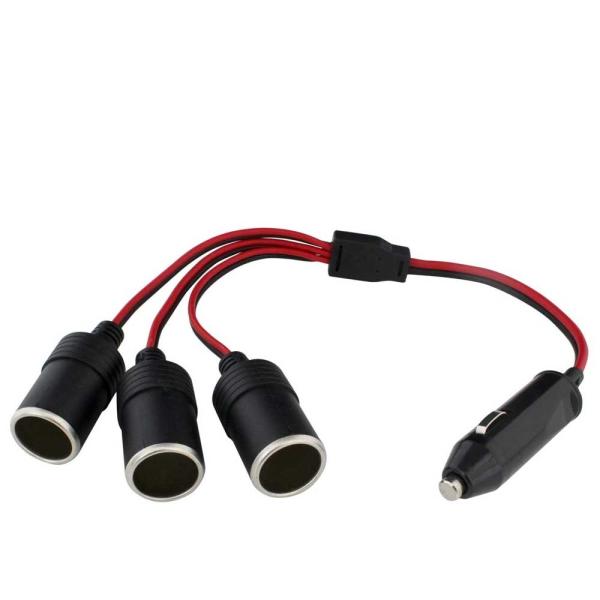 シガーソケット 車用増設ソケット 分配器 ケーブル40cm 3分岐  カーチャージャー 増設 独立 12V/24V対応