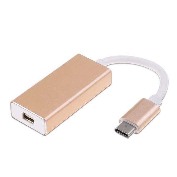 【送料無料】 Type-C to MiniDP (Mini Display Port) 変換 アダプタ 高解像度対応 サポート4K出力 USB - C to Mini DP Mini DisplayPortメスfor Apple Macbo...