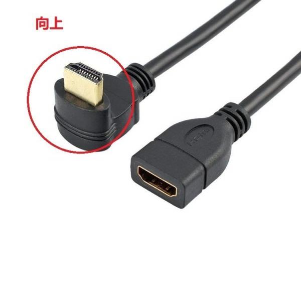 【送料無料】HDMI to HDMI (オス-メス)延長ケーブル15cm L型90度 持ち運び便利 HDMI(オス) →HDMI(メス) 変換コネクタ 3D/1080P対応