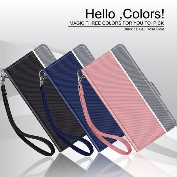 オシャレなツートンの手帳型スマホケース。手帳型なので、スマホ背面・液晶まで保護します。外側は薄くて丈夫なPUレザー素材、内側のTPUケースにスマホをはめ込むことでしっかり固定されます。TPU部分が半分接着なので、横向きにスマホを固定して動画...