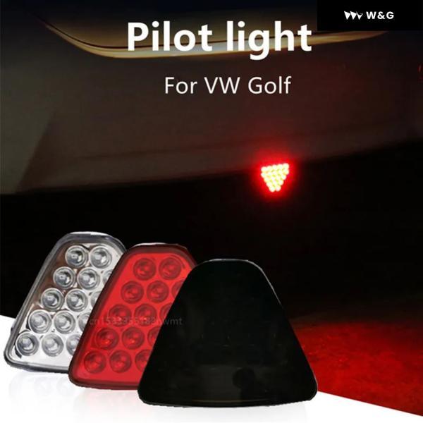 12V 車用 リア ディフューザー スポイラー LED ブレーキライト バンパー カバー パイロットランプ テールライト VW GOLF 汎用 カー レッド ホワイト ブラック カスタムパーツ アクセサリー 交換用部品For Vehicle...