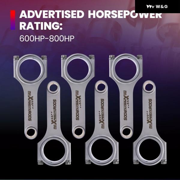 6本 コネクティングロッド ARP2000 ボルト アウディ A4 A6 RS4 クワトロ 2.7T 154MM RS6 バイターボ 4.2L BCY BELLIE TUV BELIAS カスタムパーツ アクセサリー 交換用部品Hign-c...