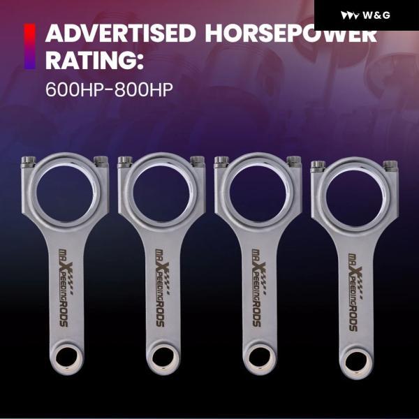 4本 コンロッド コンロッド VW 1.9L TDI PD130 PD150 ARP2000 144MM 53.7MMフローティングペルエルベリーベリアス クランクシャフト EN24 TUV カスタムパーツ アクセサリー 交換用部品Hign...