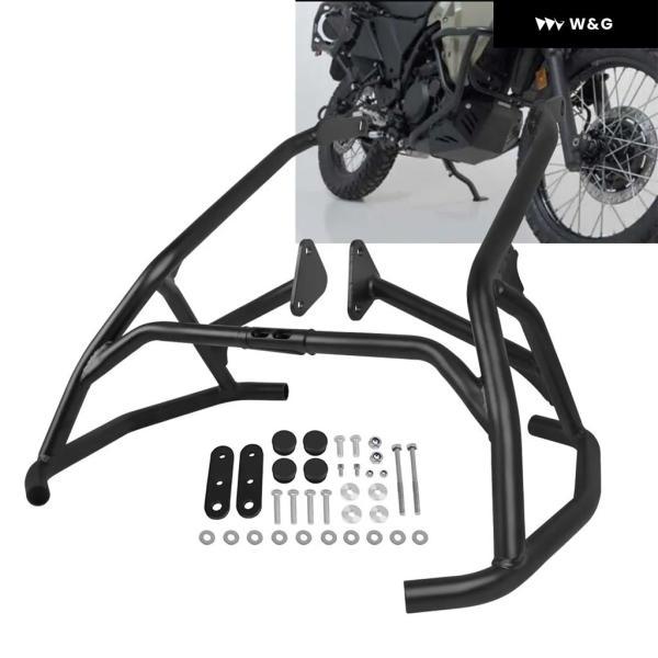 オートバイ バイク フロントリア クラッシュ バー エンジン ガード カワサキ KLR650 ADVENTURE KLR650E 2022-2024 バンパー 落下 カスタムパーツ アクセサリー 交換用部品Model Name:For Ka...