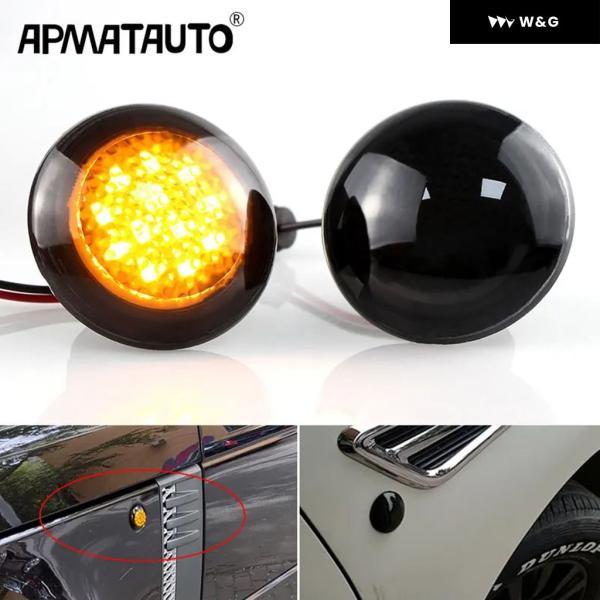 2個 スモーク アンバー 車用 LED サイドリピーター インジケーター ライト サイドマーカー シグナルランプ ライト CANバス ランド レンジローバー L322 2002-2012用 カスタムパーツ アクセサリー 交換用部品Hign-...