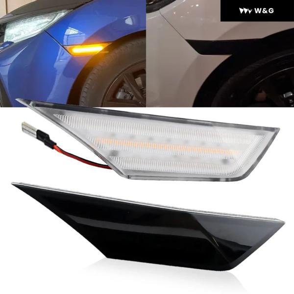ホンダ シビック 2016-21 33800-TBA-A02 LED サイドマーカー ウィンカーライト ランプ 2個 スモーククリアレンズ カスタムパーツ アクセサリー 交換用部品Hign-concerned Chemical:NoneFo...
